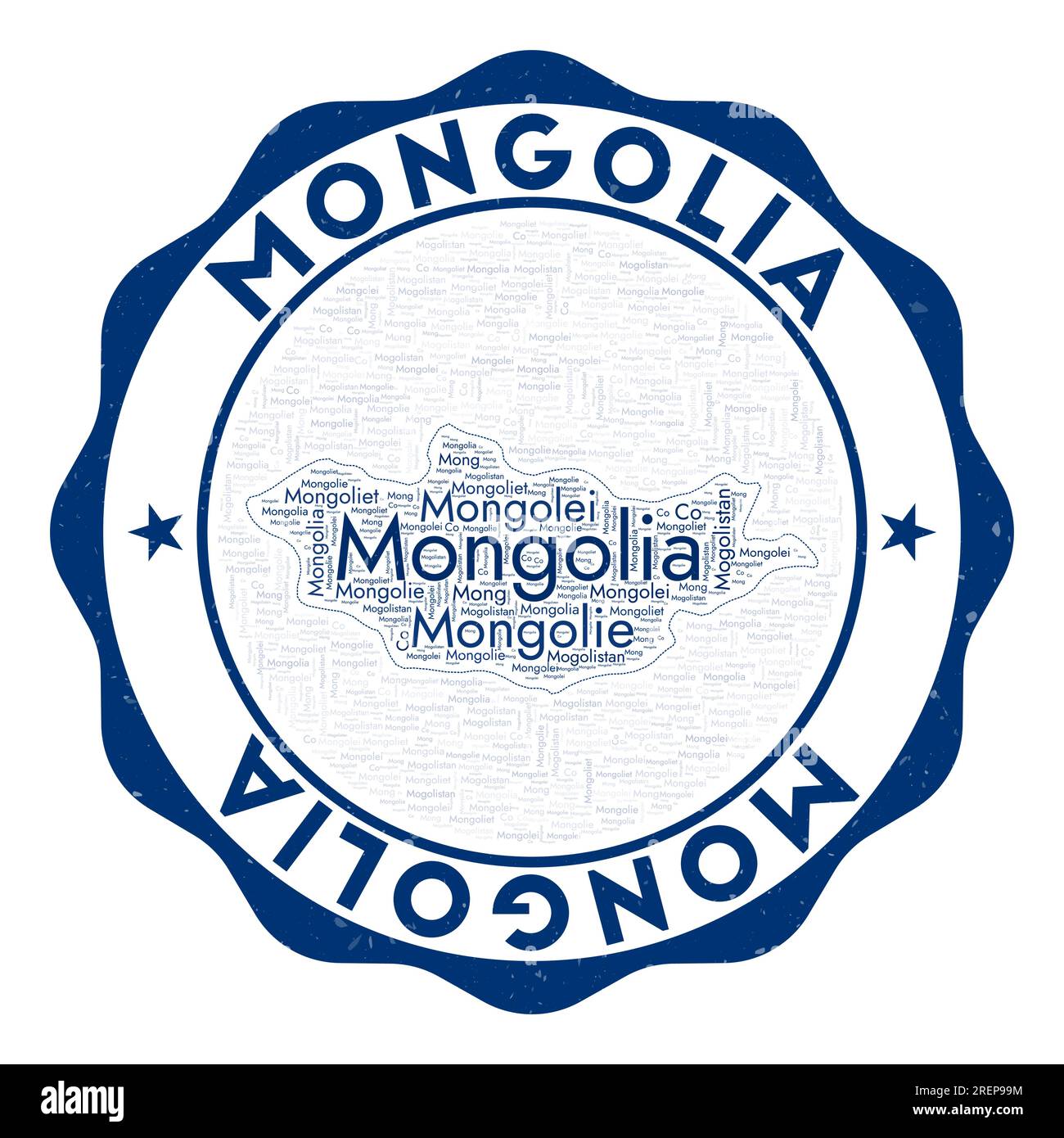 Mongolia logo. Astonishing country badge with word cloud in shape of ...