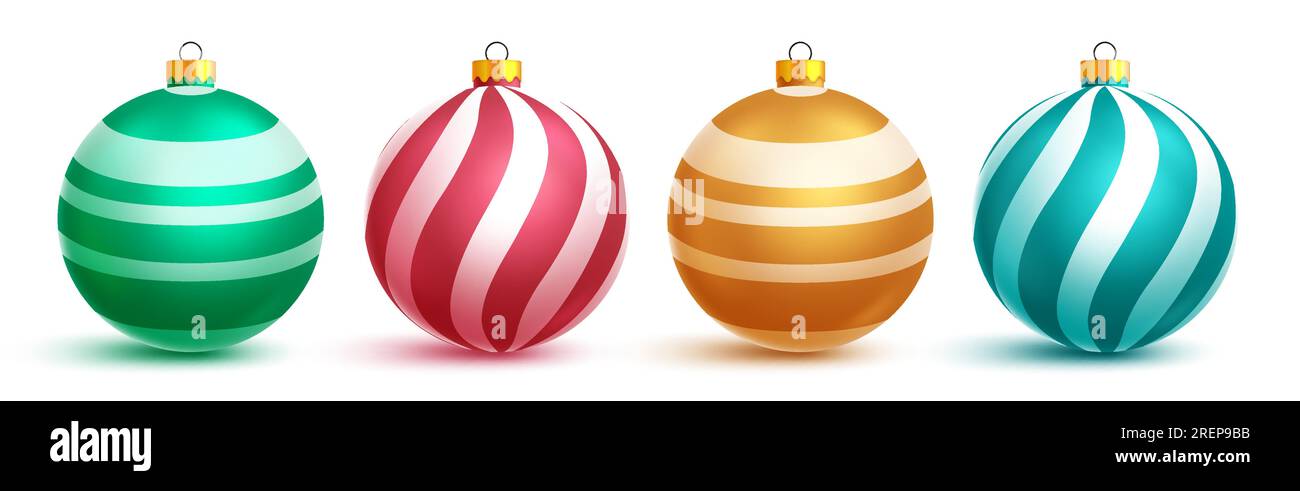 Christmas balls vector set design. Christmas ball and xmas bauble ...