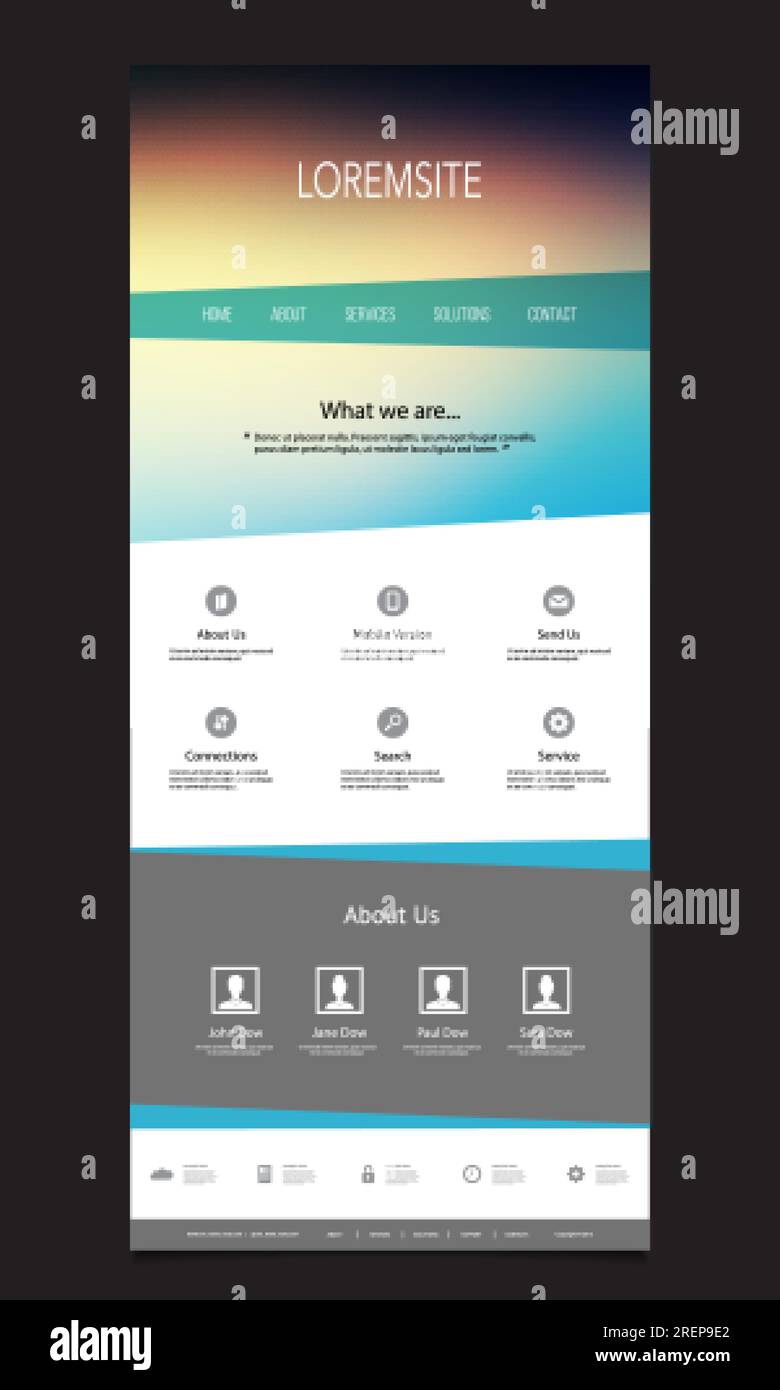 Colorful one page website template hi-res stock photography and images ...