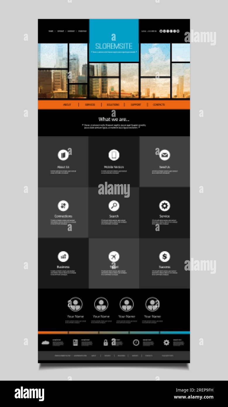 Abstract city skyline header set hi-res stock photography and images ...