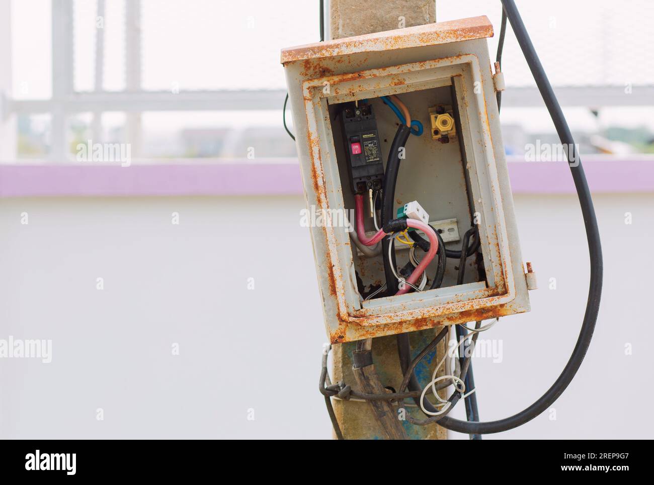 Damaged electric box hi-res stock photography and images - Alamy