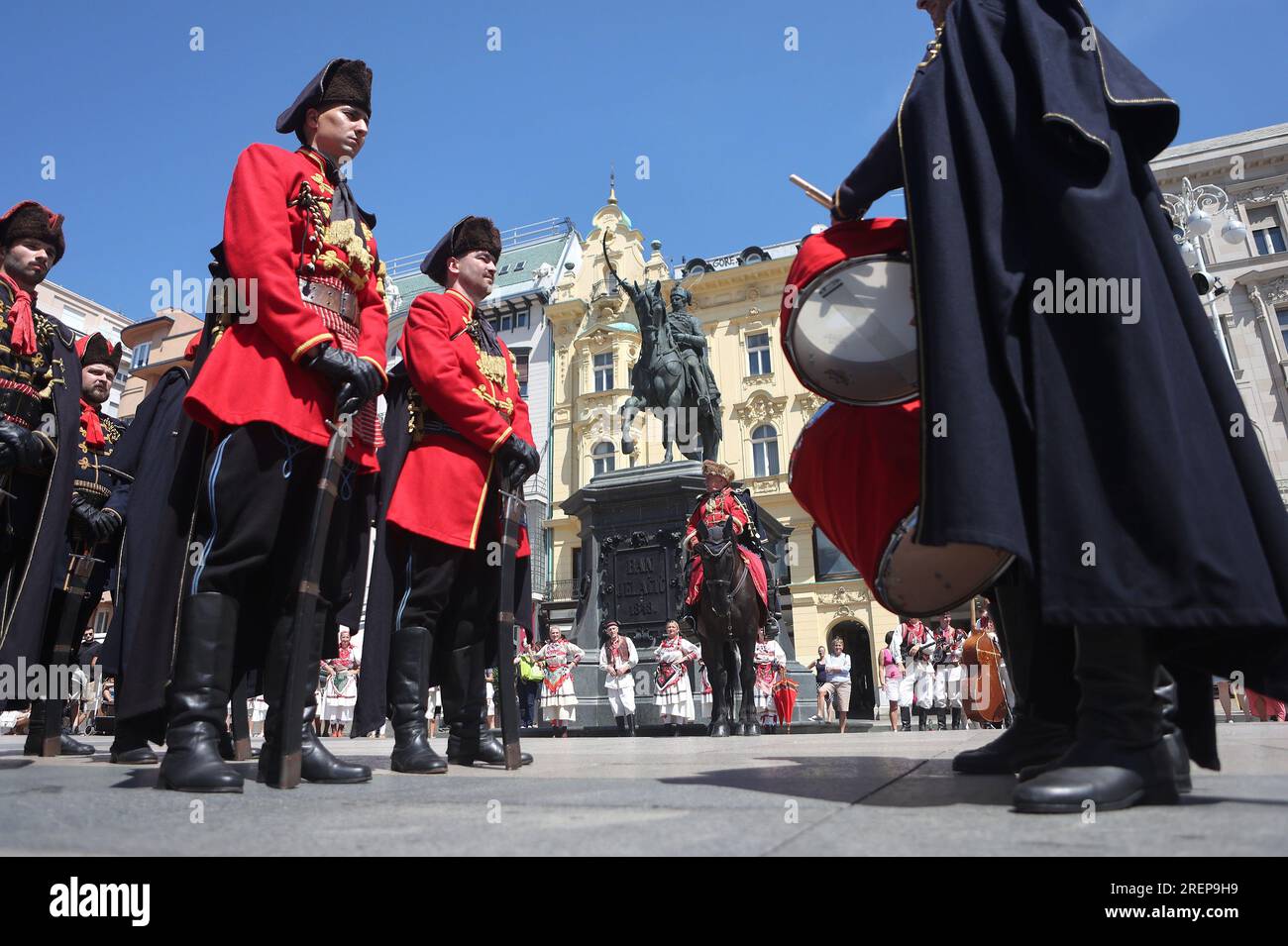 Zagreb, Croatia. 29th July, 2023. Ceremonial changing of the guard The ...