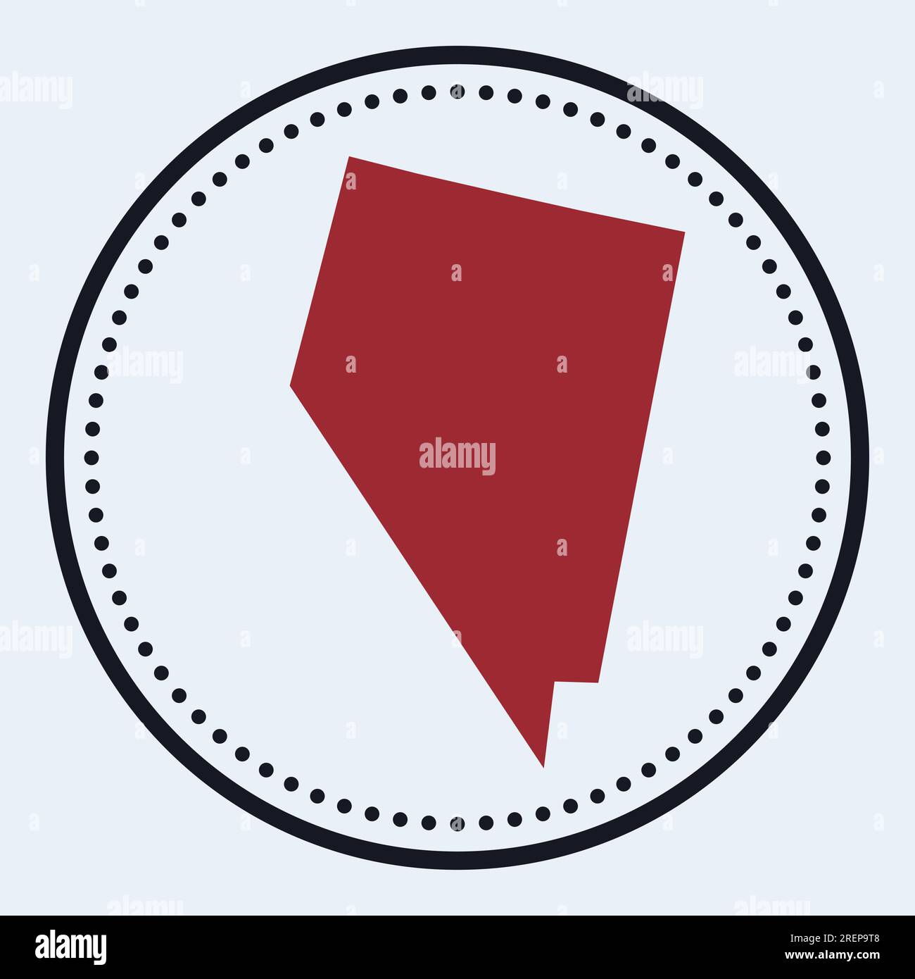 Nevada round stamp. Round logo with US state map and title. Stylish ...