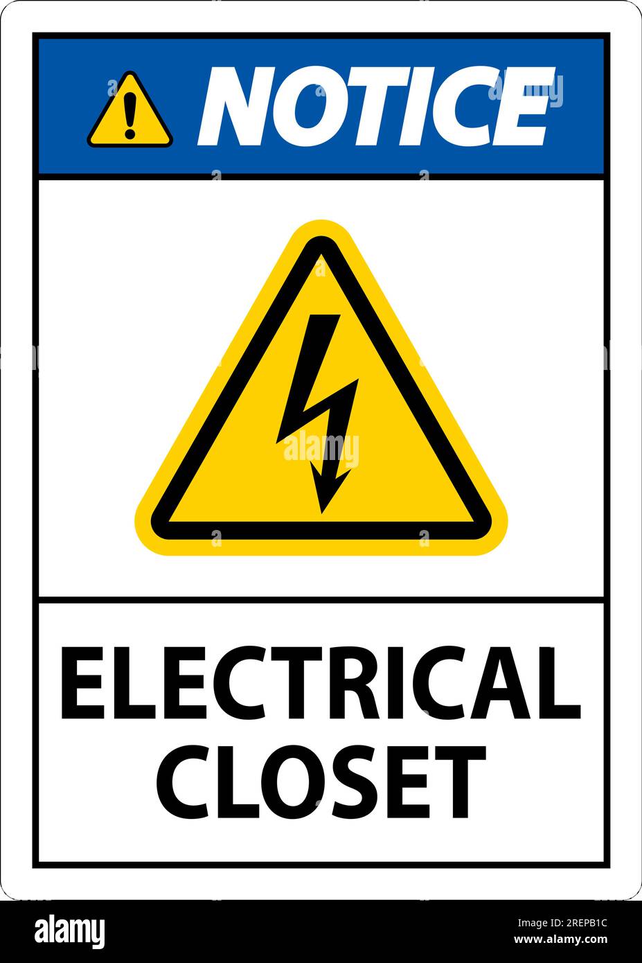 Notice Sign, Electrical Closet Sign Stock Vector Image & Art - Alamy