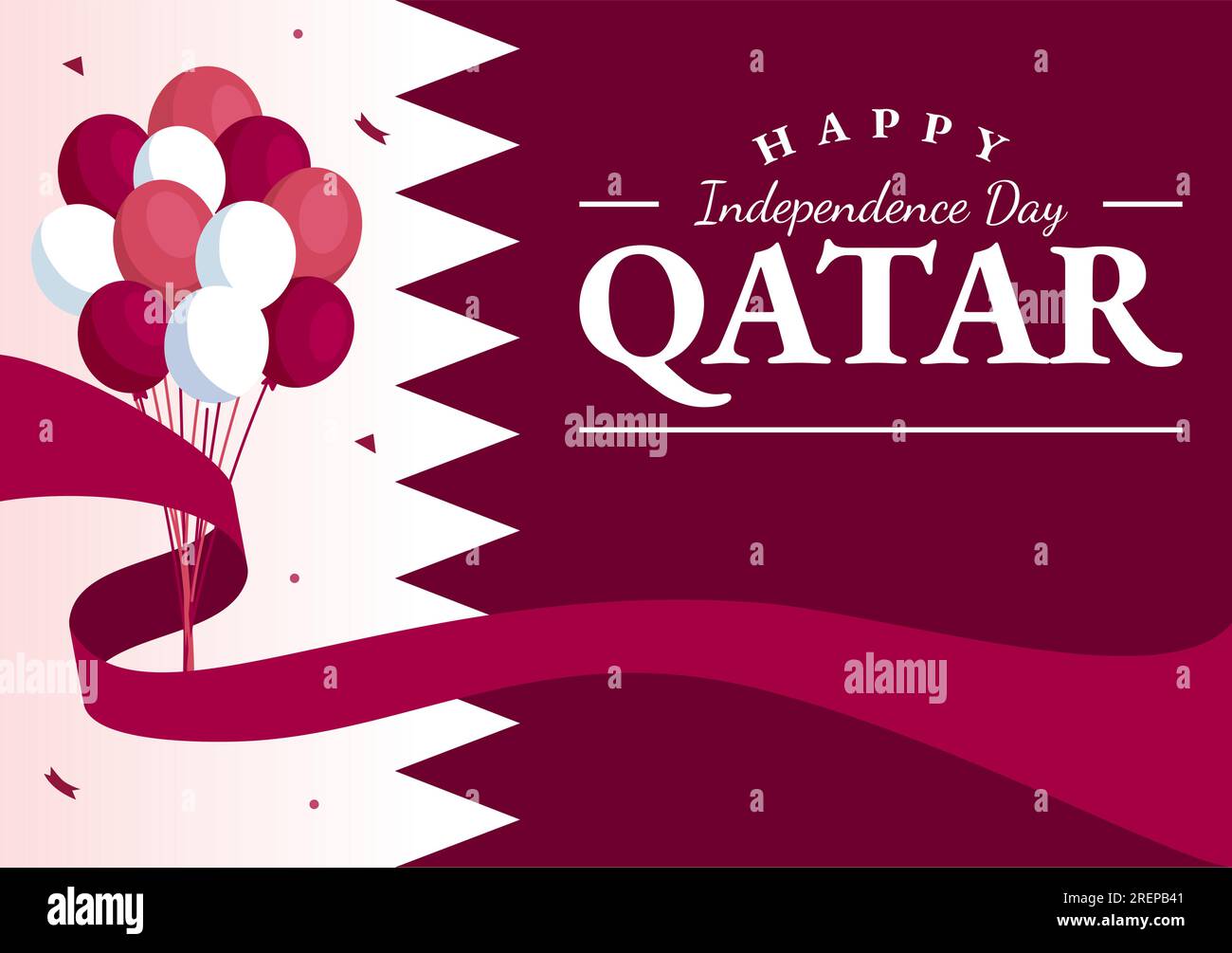 Happy Qatar Independence Day Vector Illustration on 3 September with ...