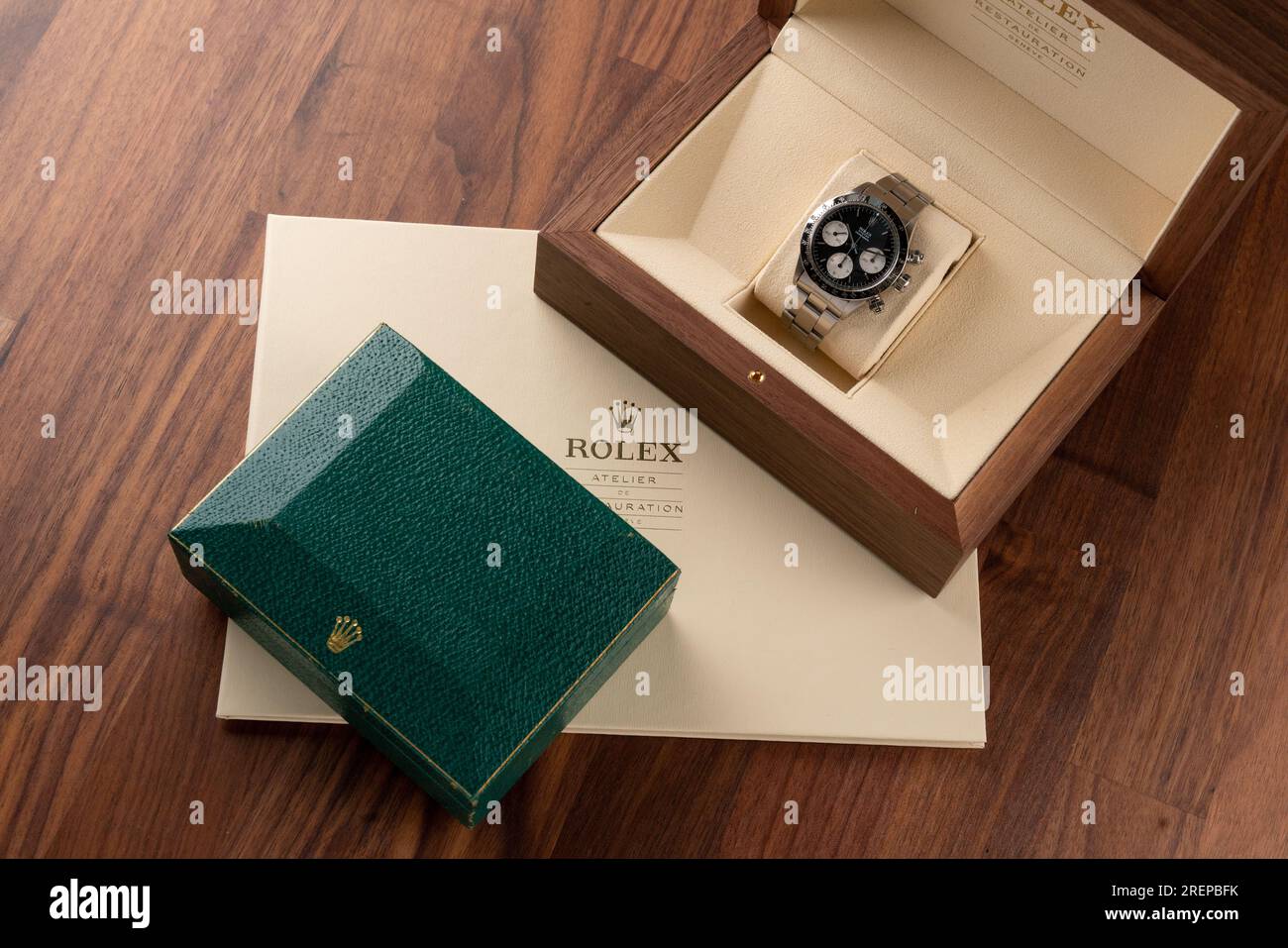 Service package from a fully restored vintage Rolex Daytona 6265 after ...