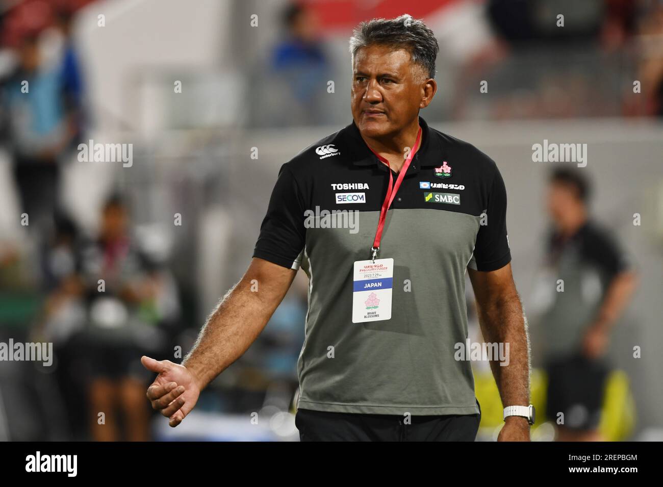 Hanazono Rugby Stadium, Osaka, Japan. 29th July, 2023. Jamie Joseph ...