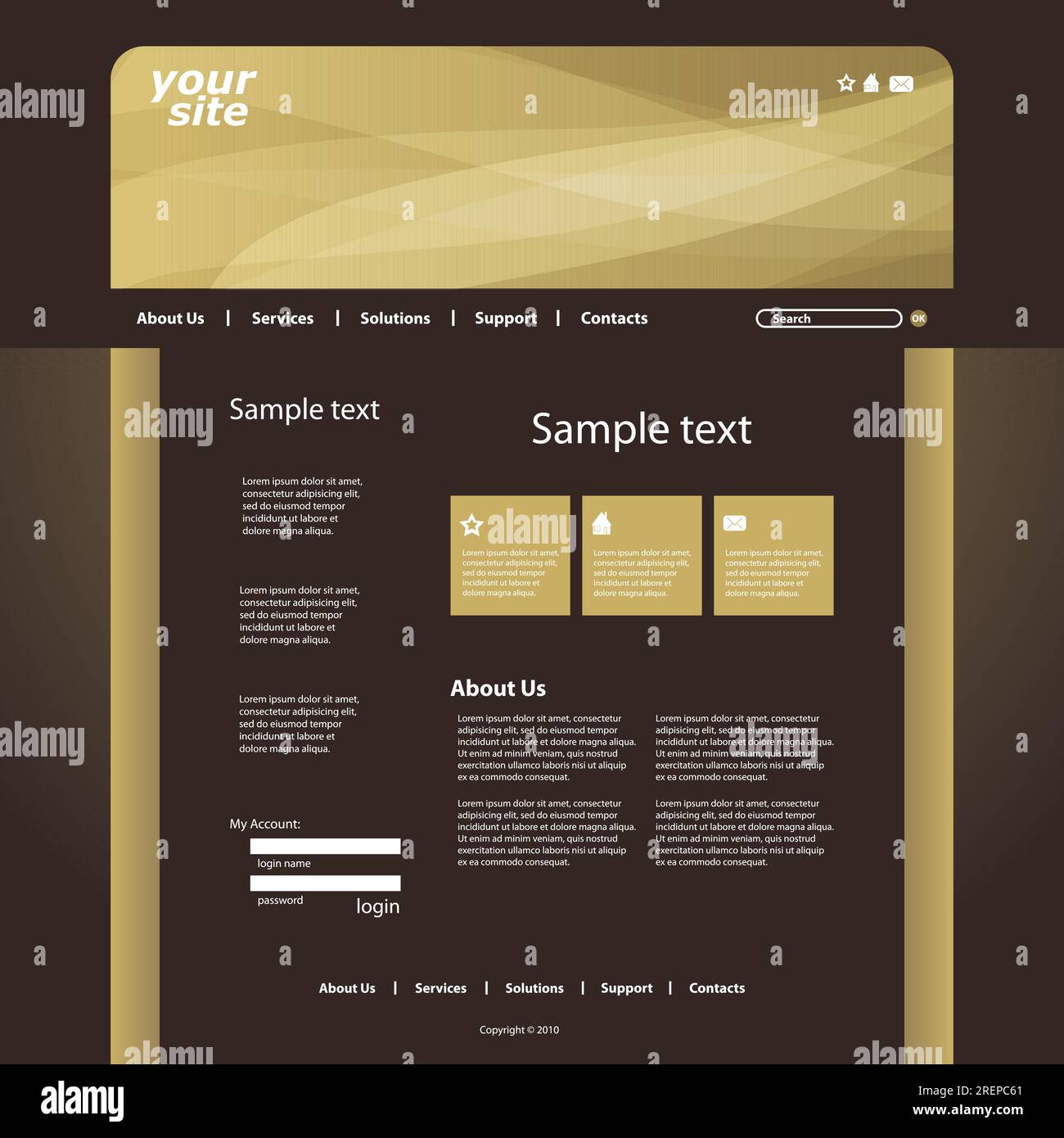 Web site design template vector Stock Vector Image & Art - Alamy