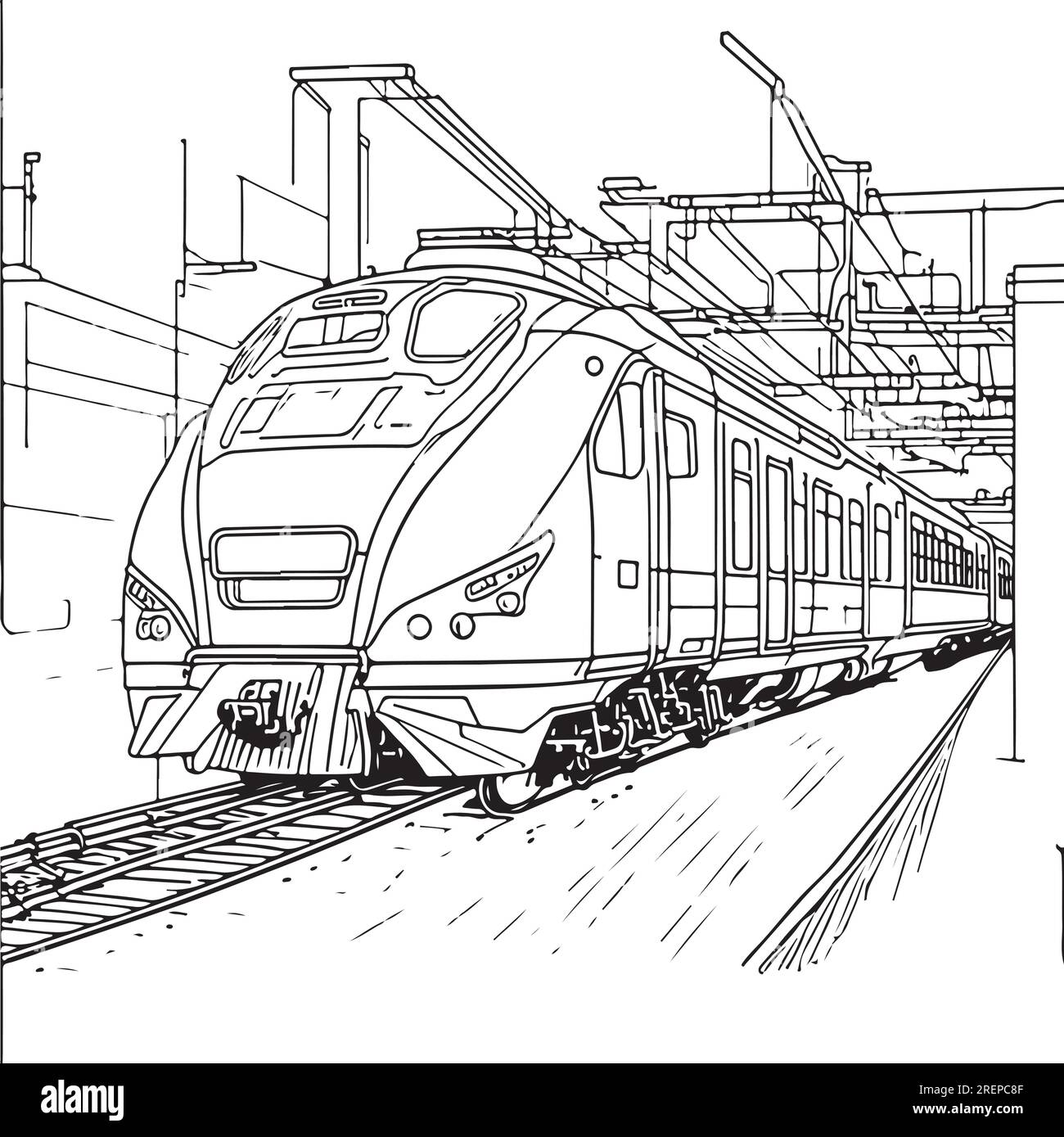Draw train journey Black and White Stock Photos & Images - Alamy