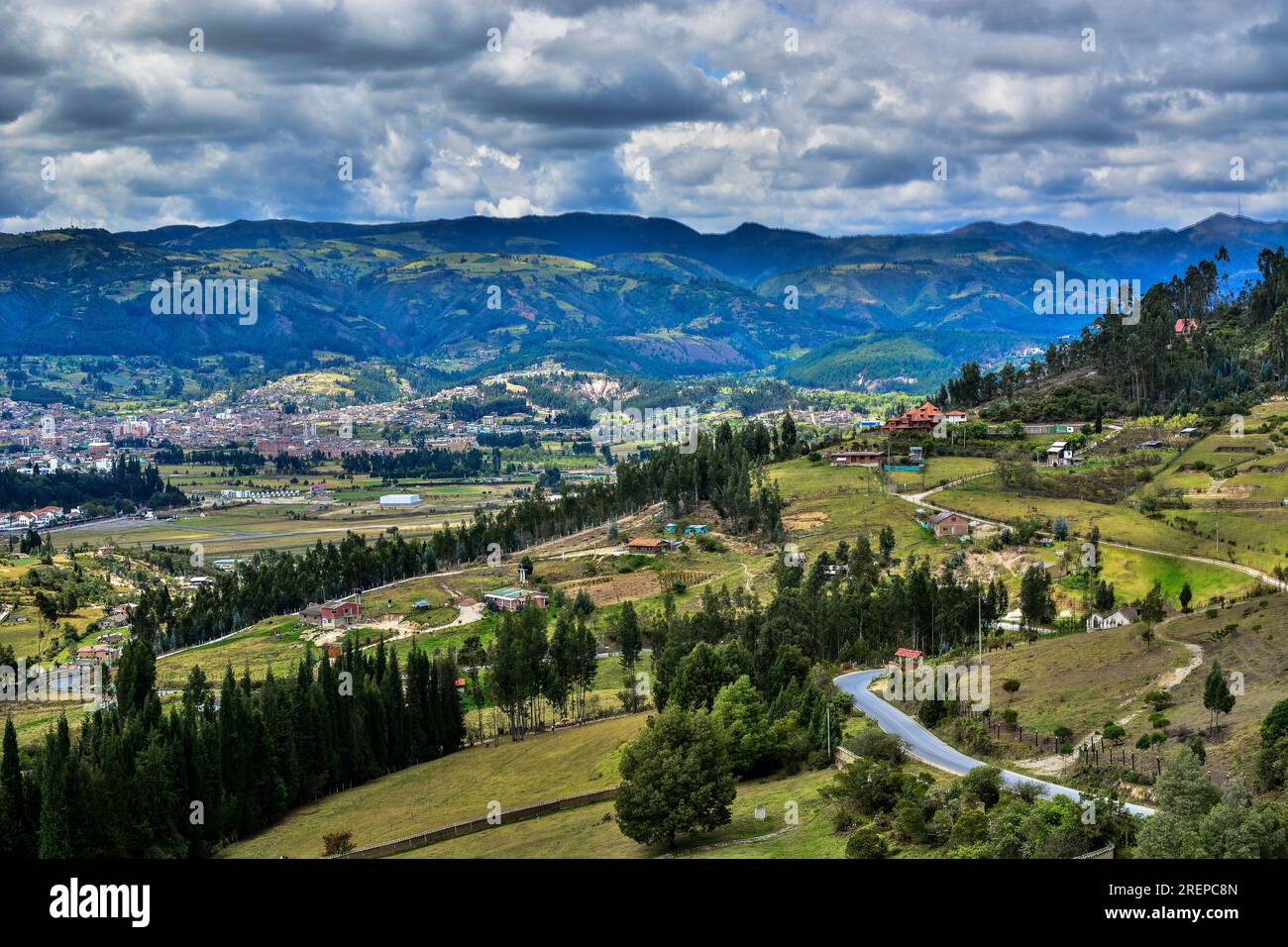 Mountain town Colombia Paipa Boyaca region Stock Photo - Alamy