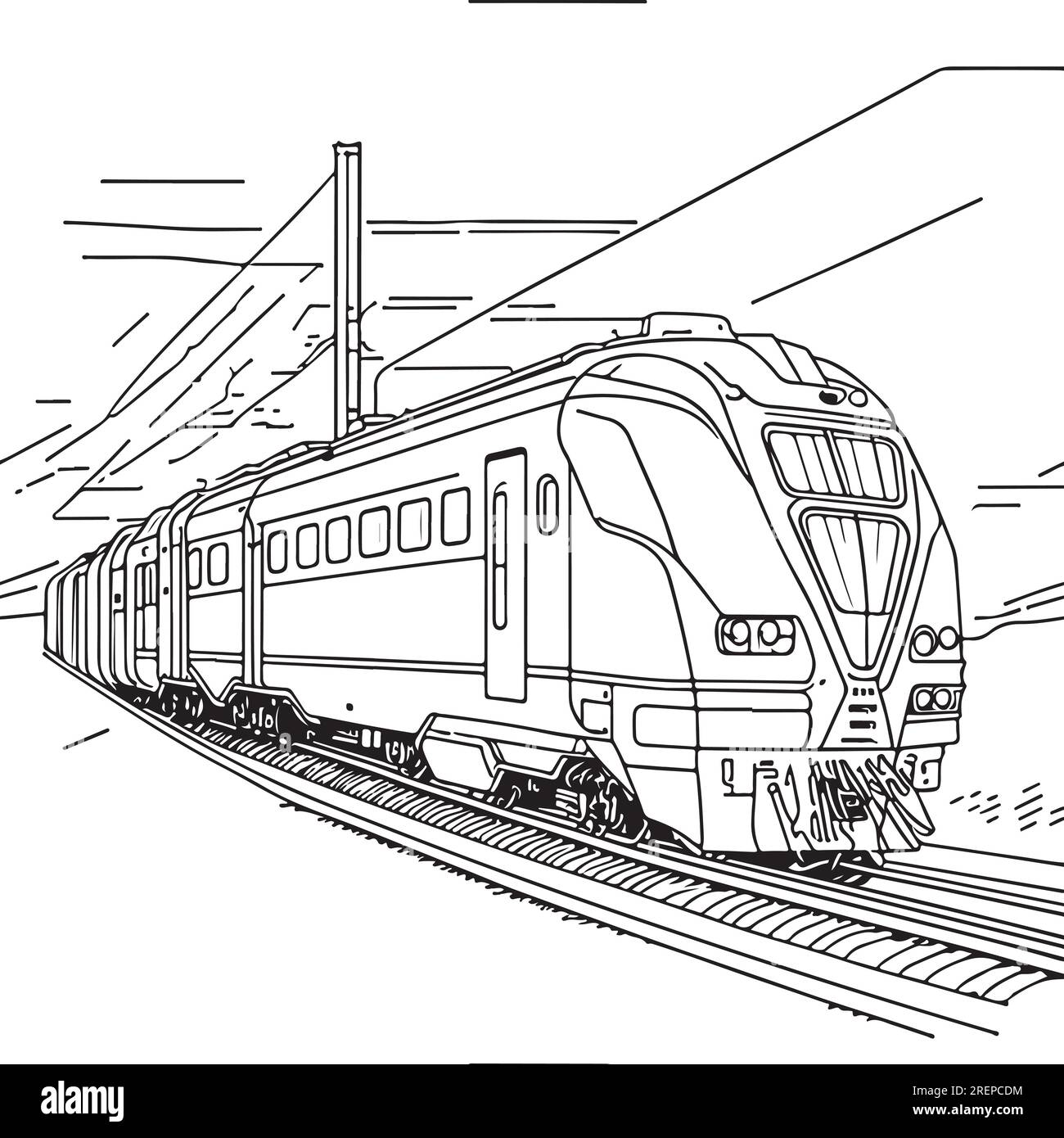 Draw train journey Black and White Stock Photos & Images - Alamy
