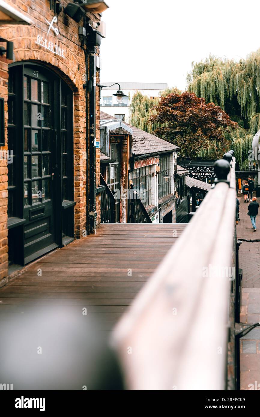 Vibrant British town in London with bustling market and stunning ...