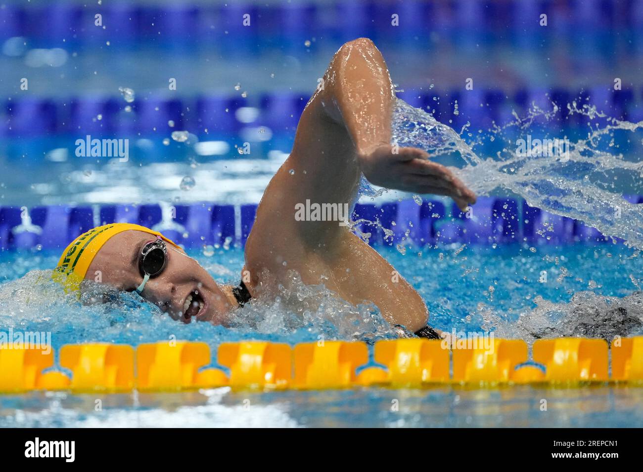 Ariarne Titmus of Australia competes during the women's 800m freestyle ...