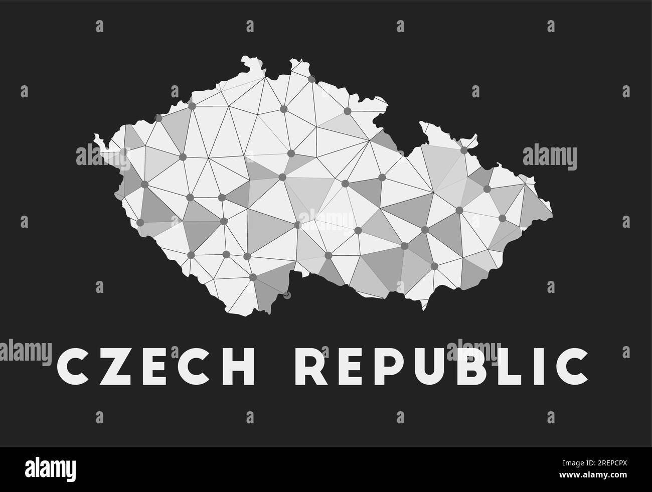 Czech polygon map Stock Vector Images - Alamy