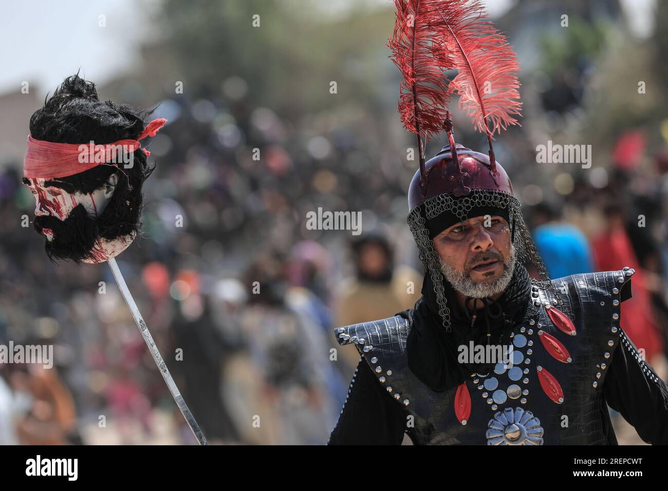 Sadr City, Iraq. 29th July, 2023. An actor takes part in a play ...
