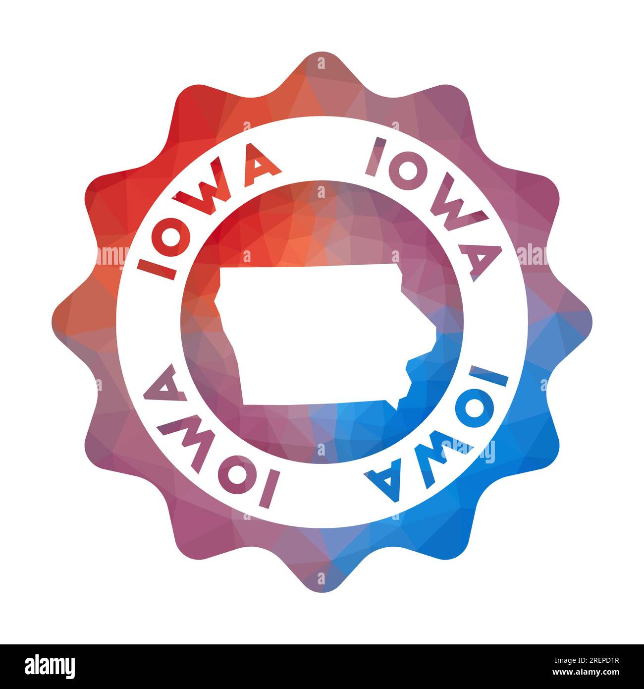 Iowa state in united map Stock Vector Images - Alamy
