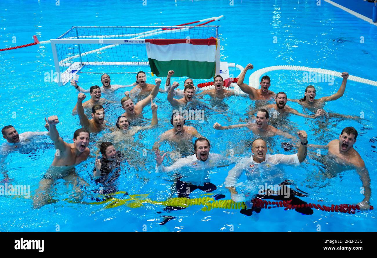 Greece water polo team celebrate hi-res stock photography and images ...