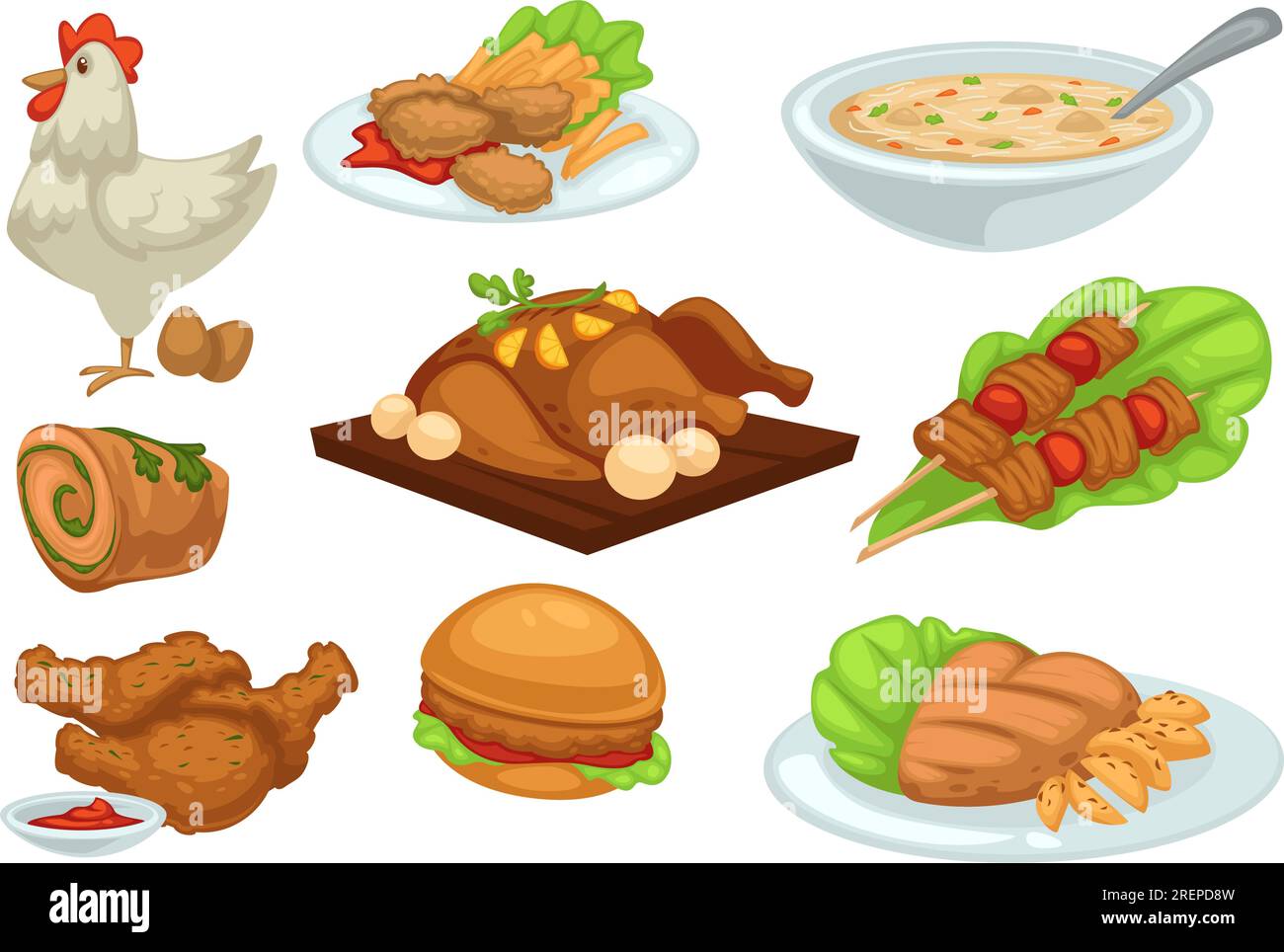 Set assorted fresh baked Stock Vector Images - Alamy