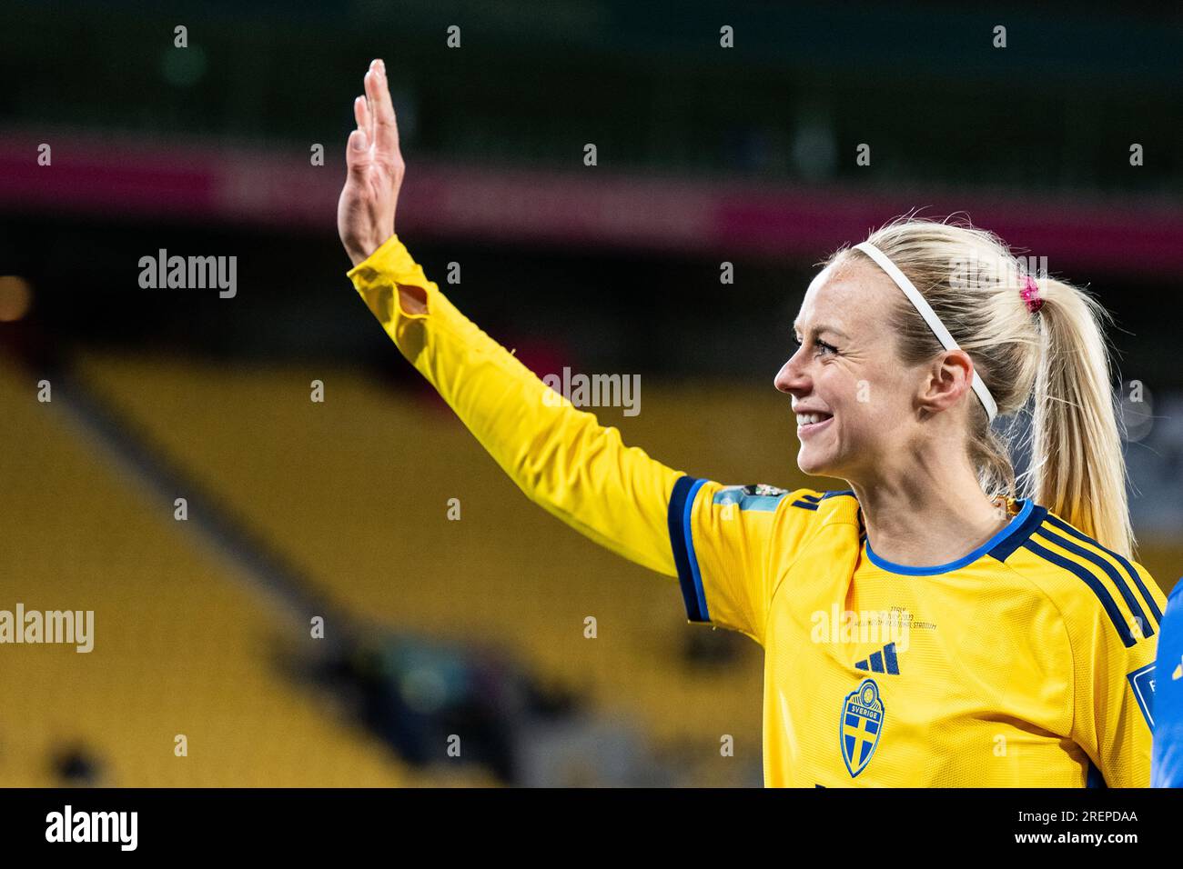 Amanda Ilestedt of, Sweden. , . celebrates after the FIFA Women's World ...