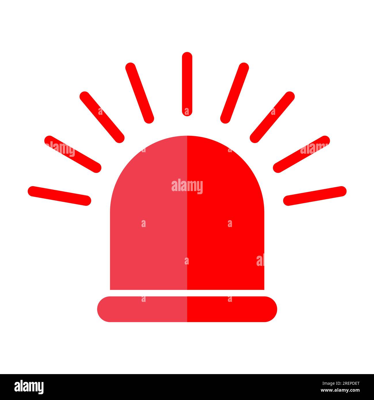 Siren fire alarm sign, signal danger light symbol, ambulance police ...