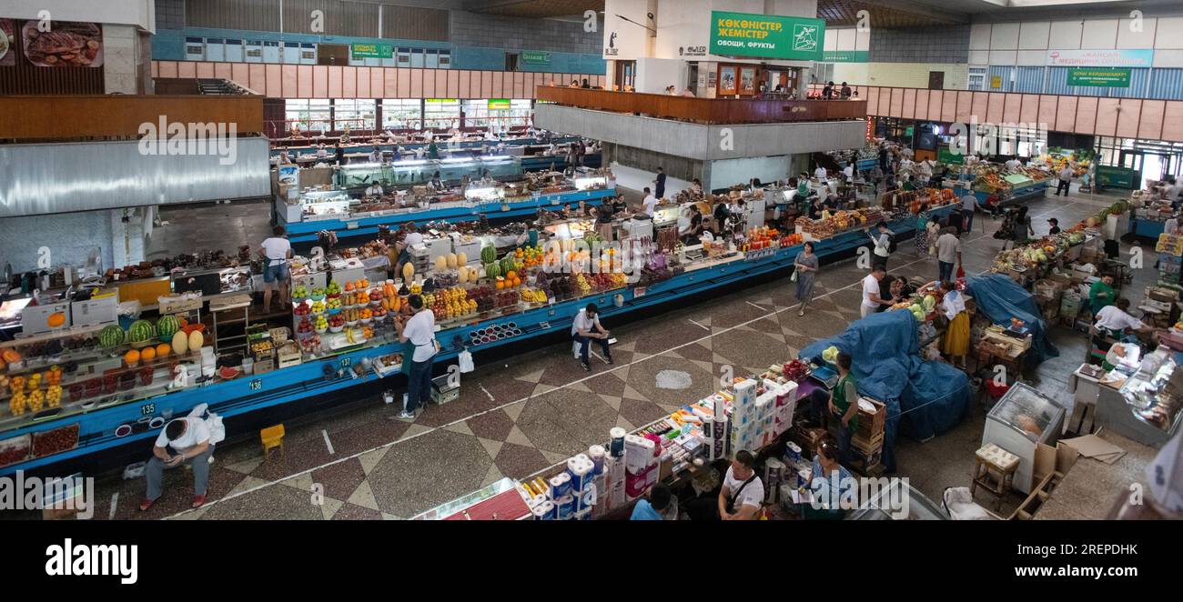 the green bazar in almaty kazakhstan Stock Photo - Alamy