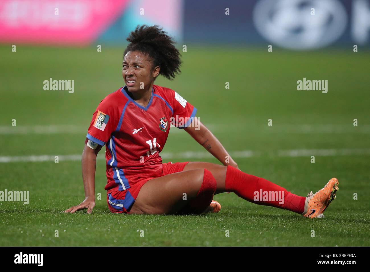 Panama's Marta Cox grimaces during the Women's World Cup Group F soccer ...