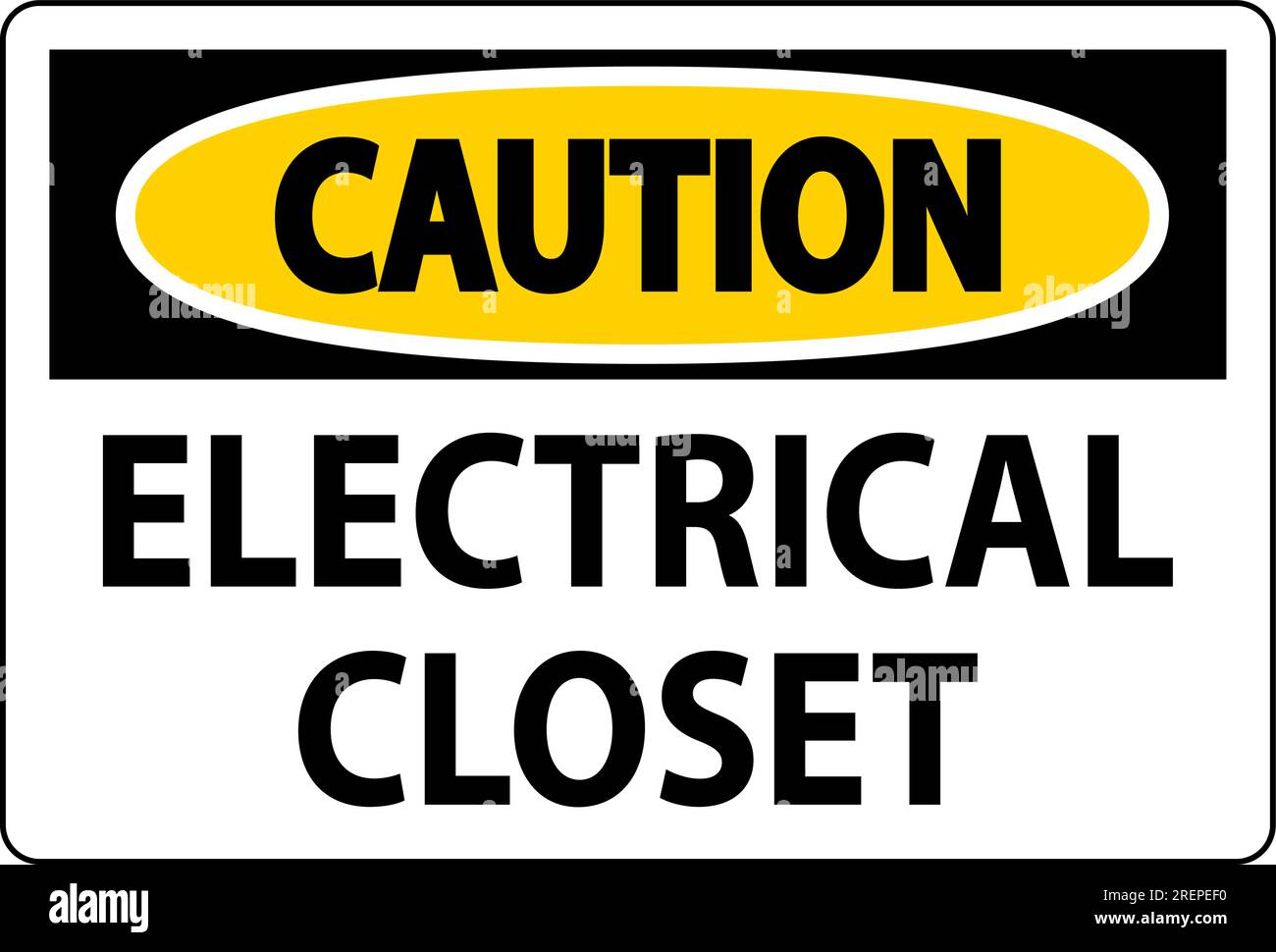 Caution Sign, Electrical Closet Sign Stock Vector Image & Art - Alamy