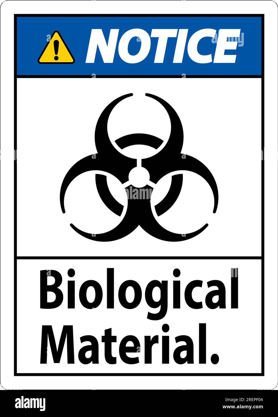 Notice Label Biological Material Sign Stock Vector Image & Art - Alamy