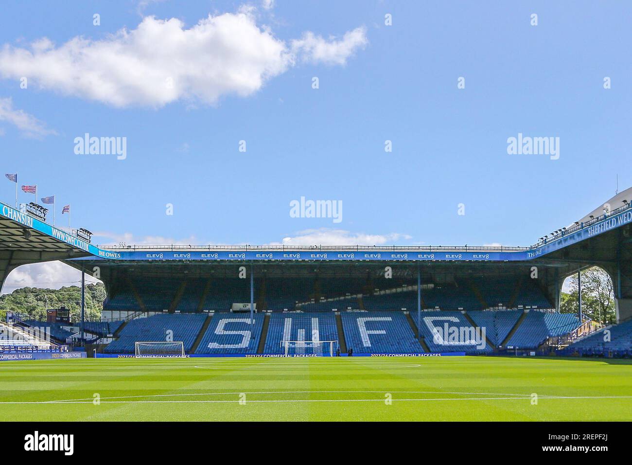 Sheffield, UK. 29th July, 2023. The kop General View inside the Stadium ...