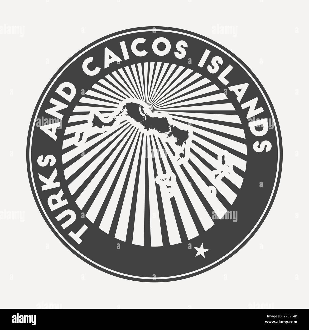 Turks and Caicos Islands round logo. Vintage travel badge with the ...