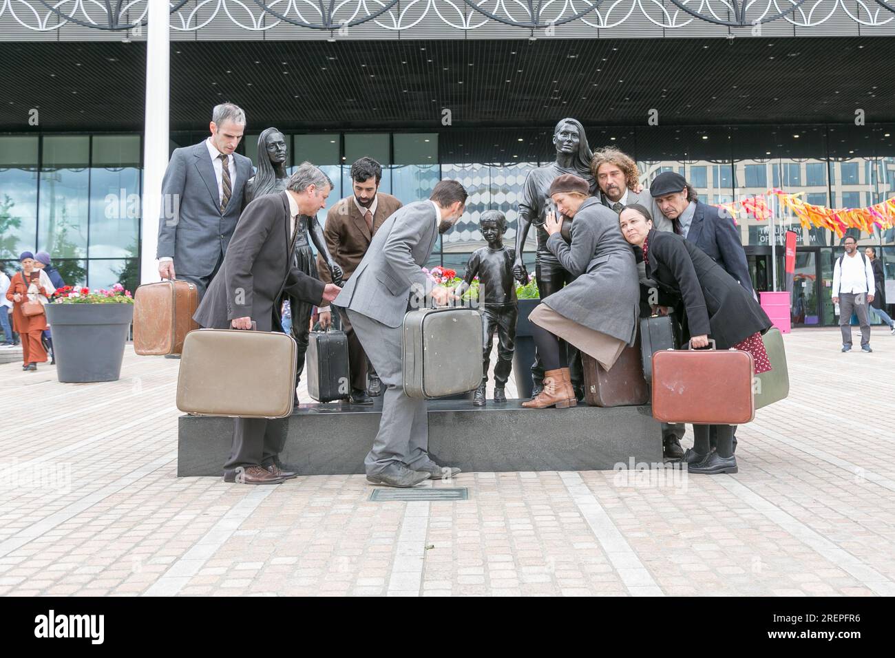 Birmingam, UK. 29th July, 2023. Street theatre group 'Kamchatka' of ...