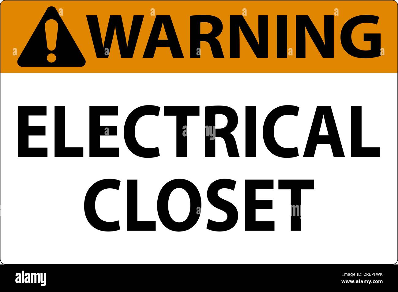 Warning Sign, Electrical Closet Sign Stock Vector Image & Art - Alamy