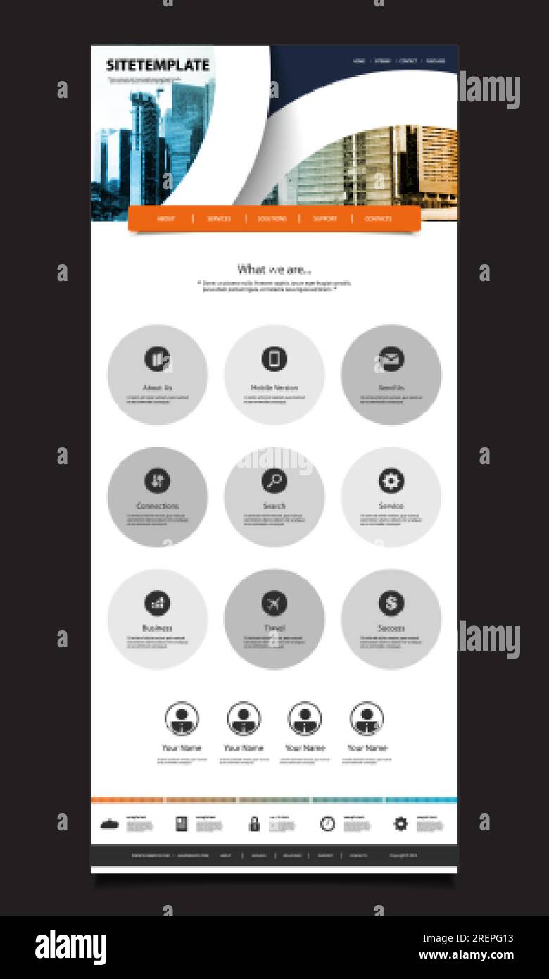 One Page Website Design for Your Business with Skyscraper Background ...