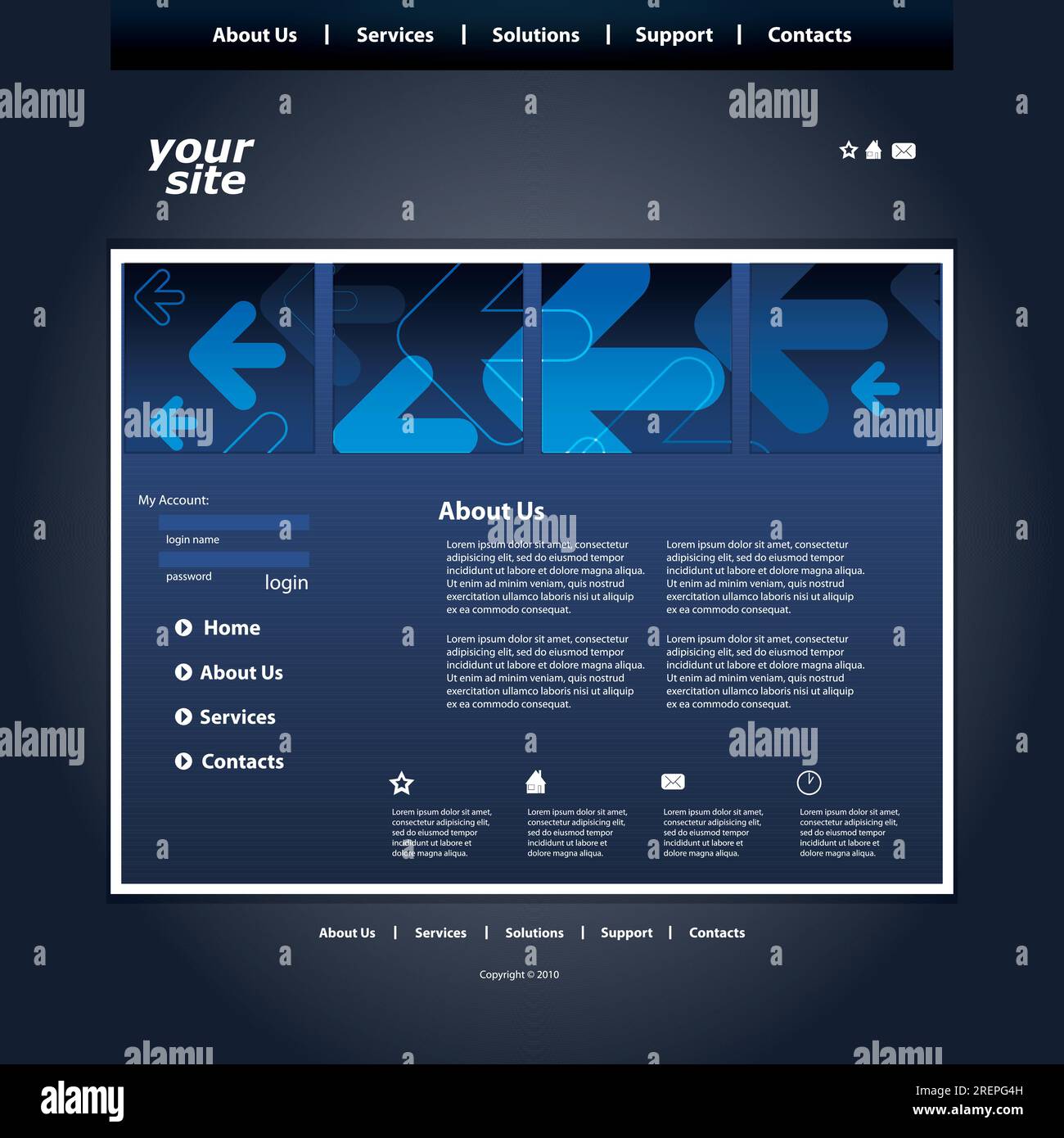 Abstract business web site design template Stock Vector Image & Art - Alamy