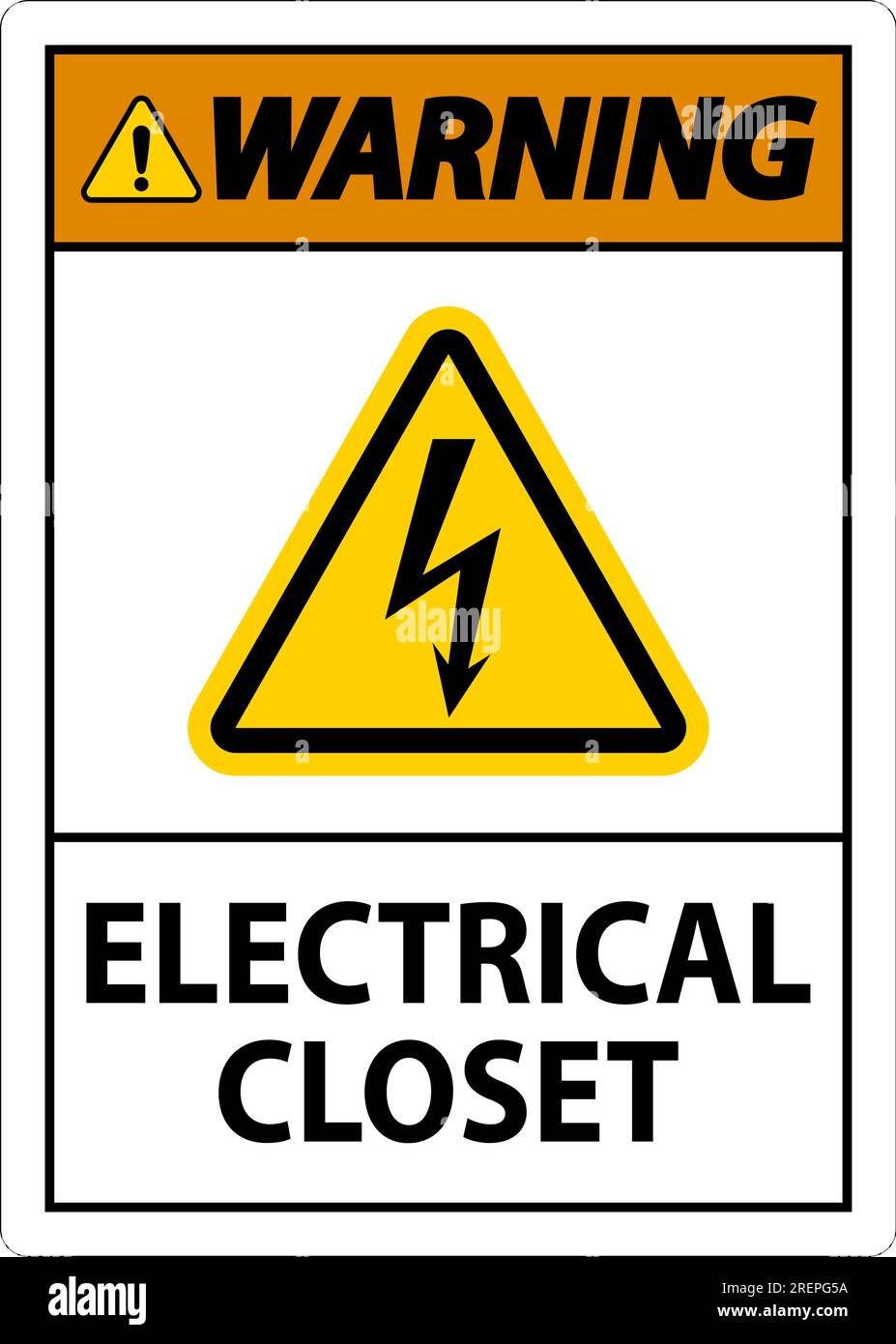Warning Sign, Electrical Closet Sign Stock Vector Image & Art - Alamy