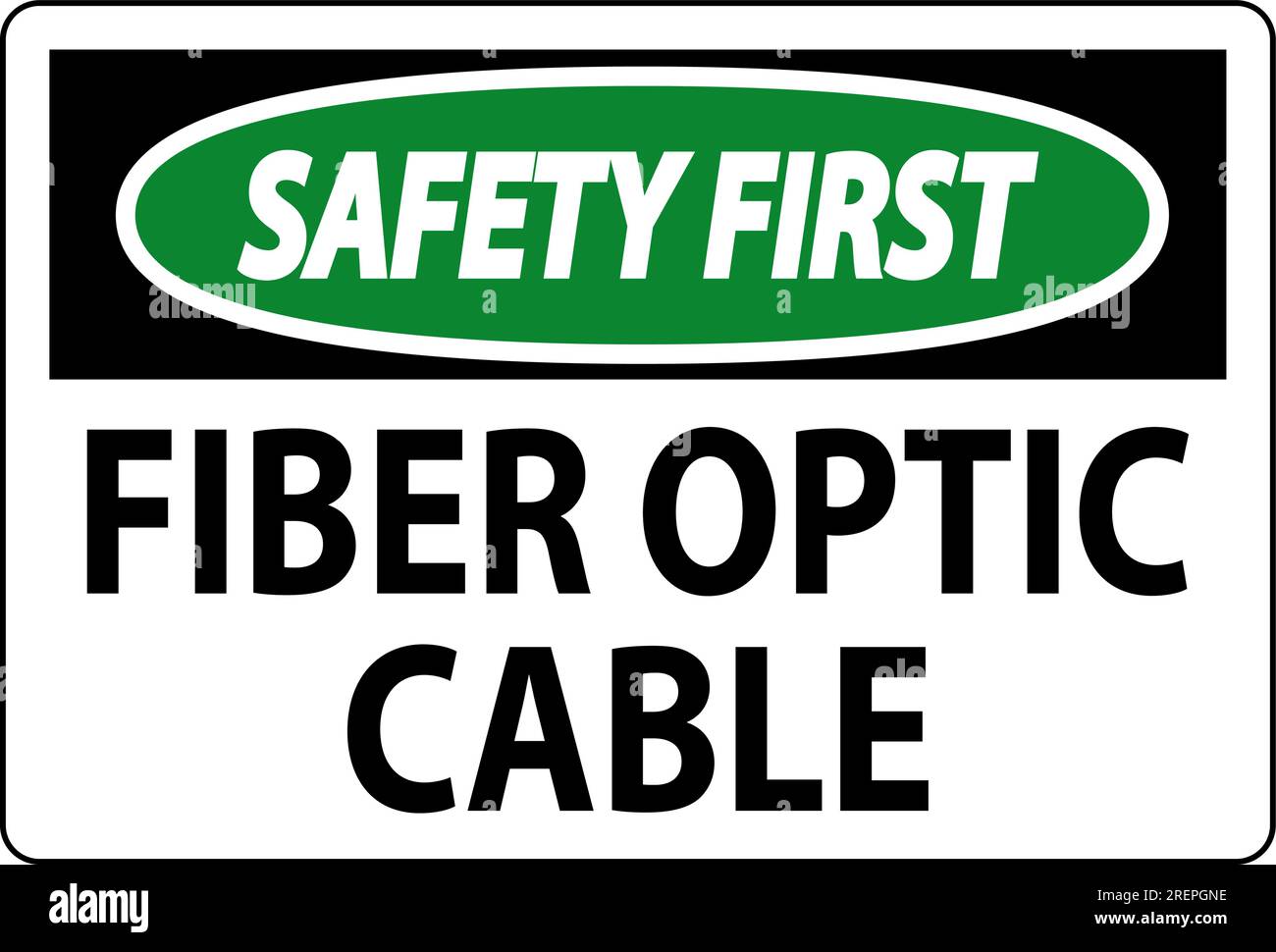 Safety Sign, Fiber Optic Cable Sign Stock Vector Image & Art - Alamy
