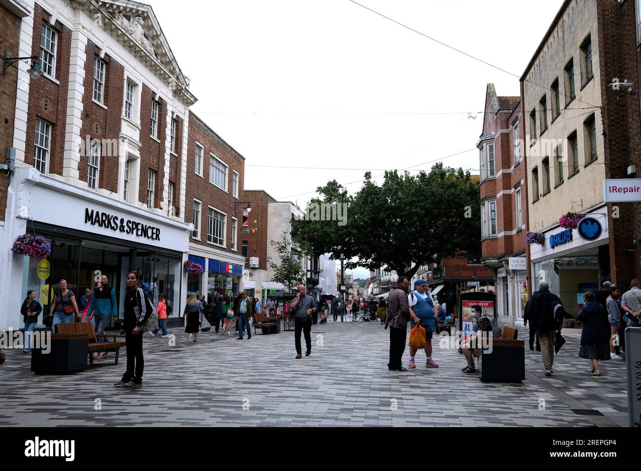 shopping centre in the city of canterbury,kent,uk july 28 2023 Stock ...