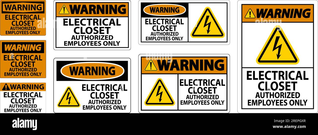 Employees only notice Stock Vector Images - Alamy