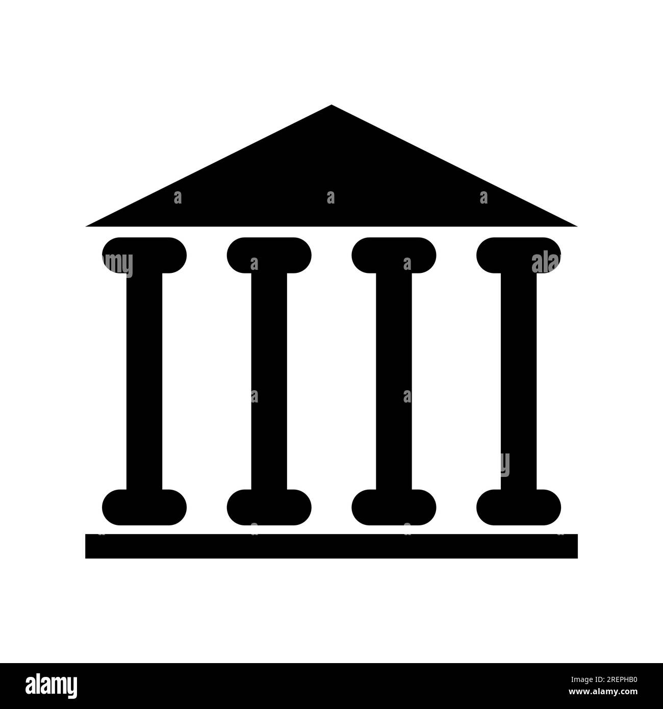 Building university architecture icon, museum roman symbol, flat design ...