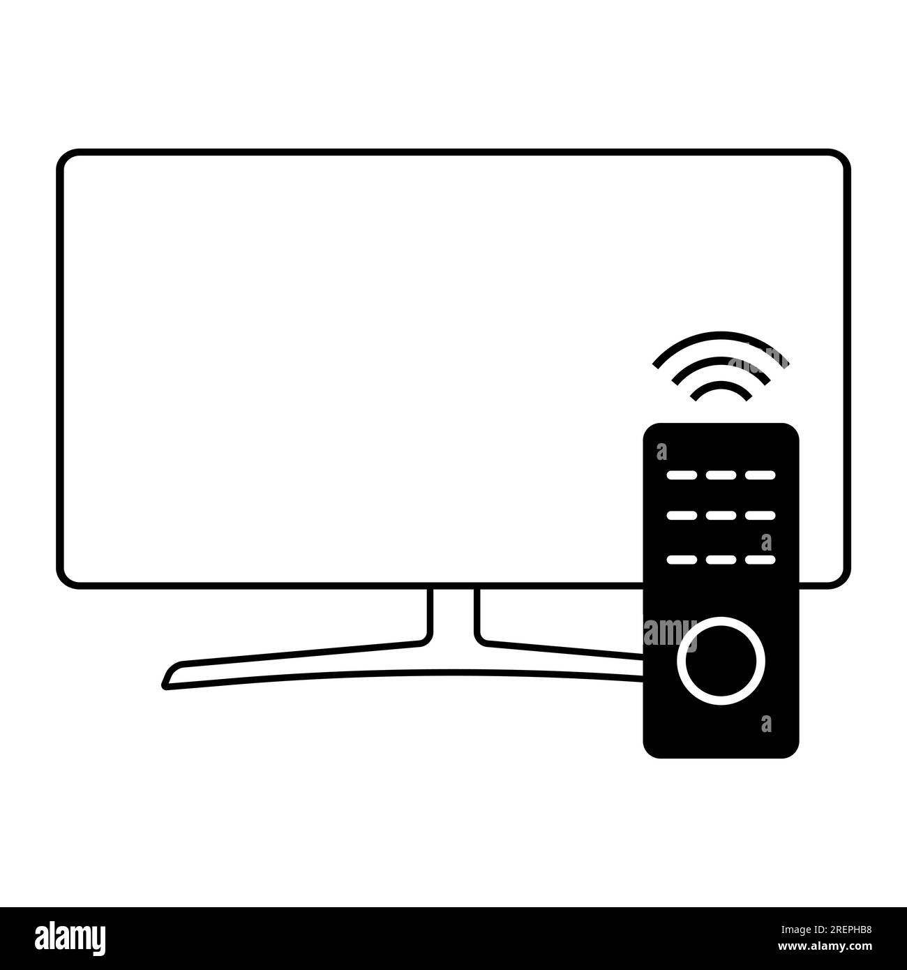 Remote tv device icon, control technology media television sign, web ...