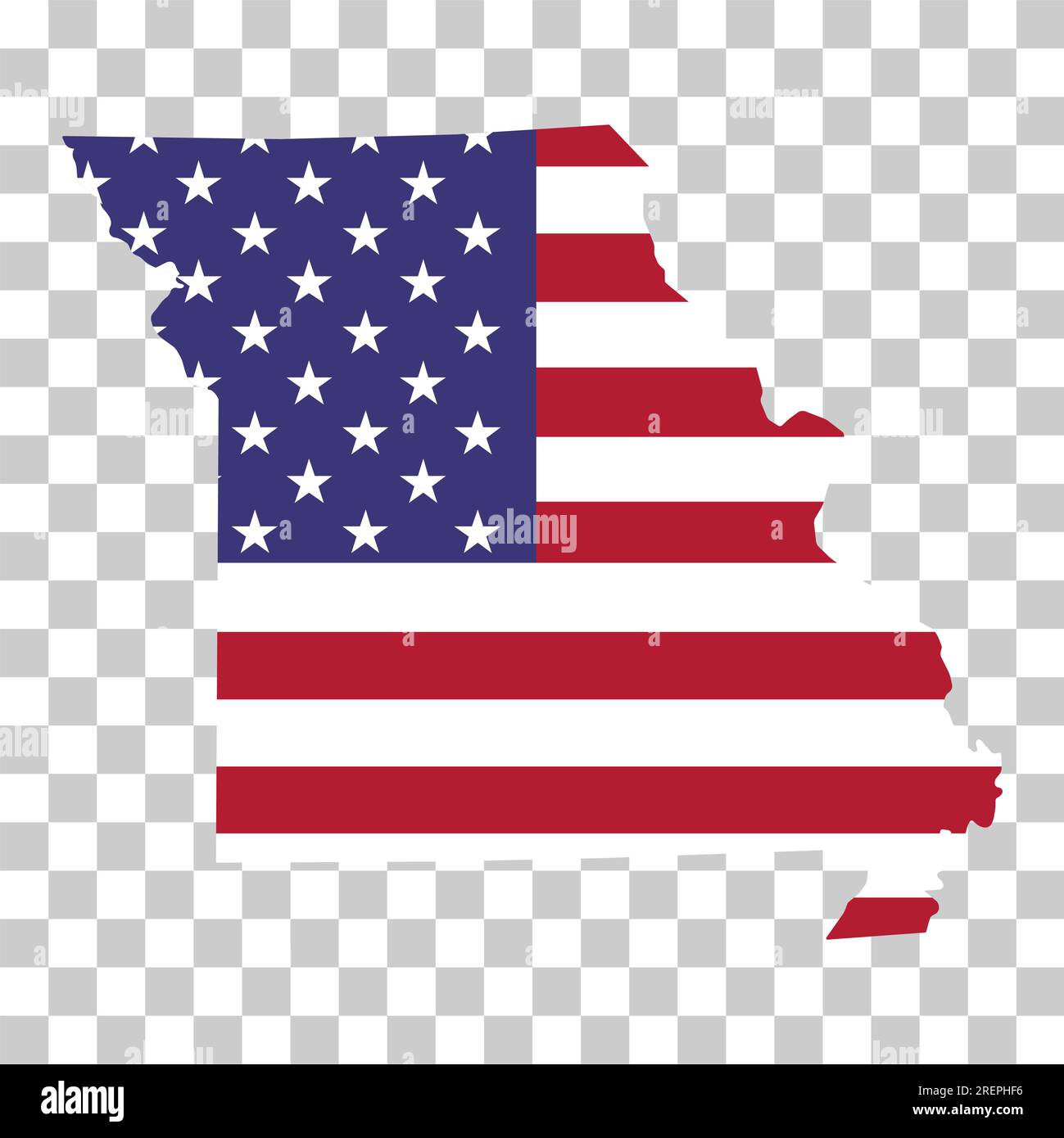 Missouri map shape, united states of america. Flat concept icon symbol ...