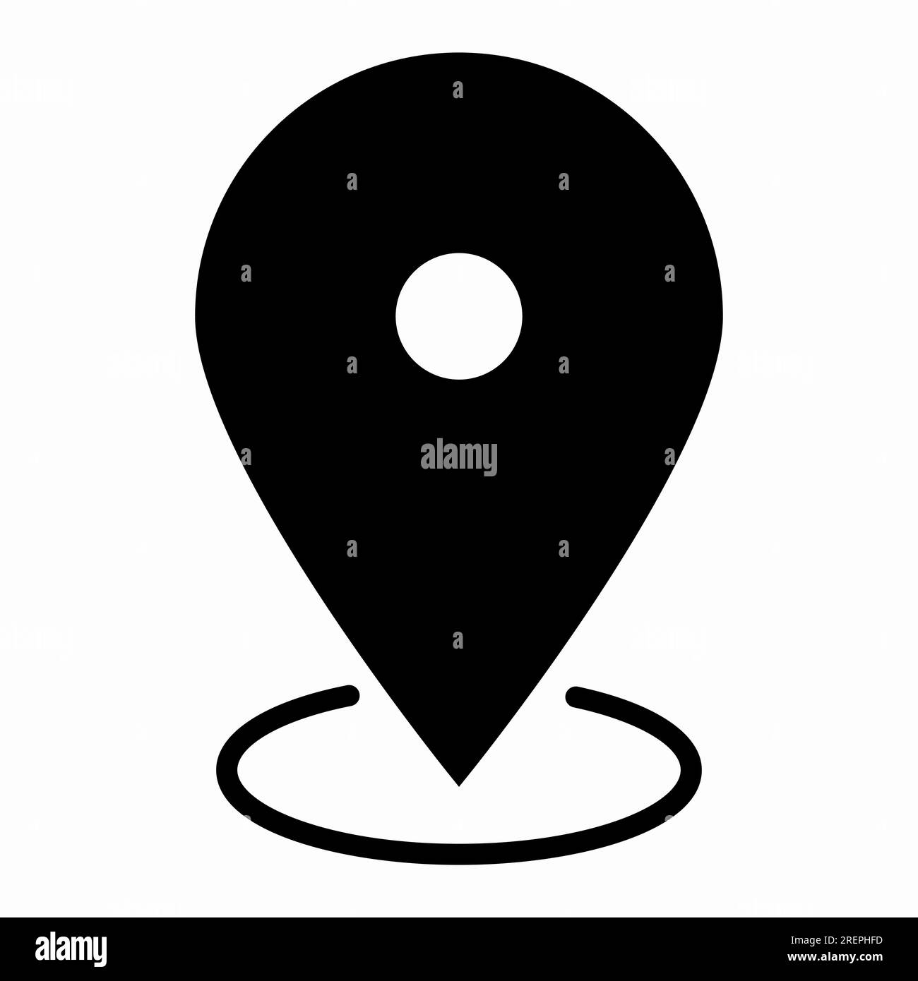 Location pin map icon. Flat design. Vector illustration sign on a white ...