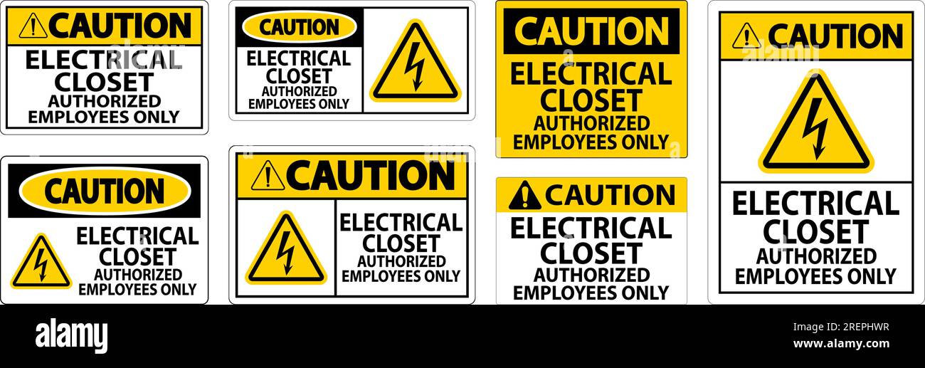 Employees only notice Stock Vector Images - Alamy