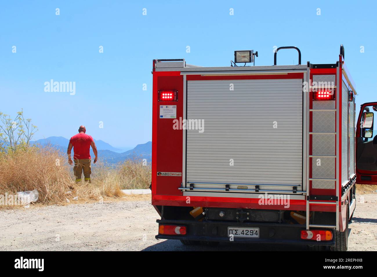 Rhodes wild fire hi-res stock photography and images - Alamy
