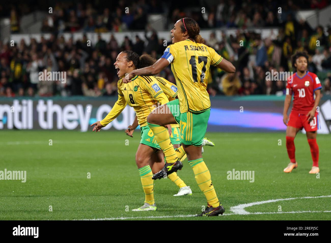 Perth, Australia. 29th July, 2023. Allyson Swaby of Jamaica (centre ...