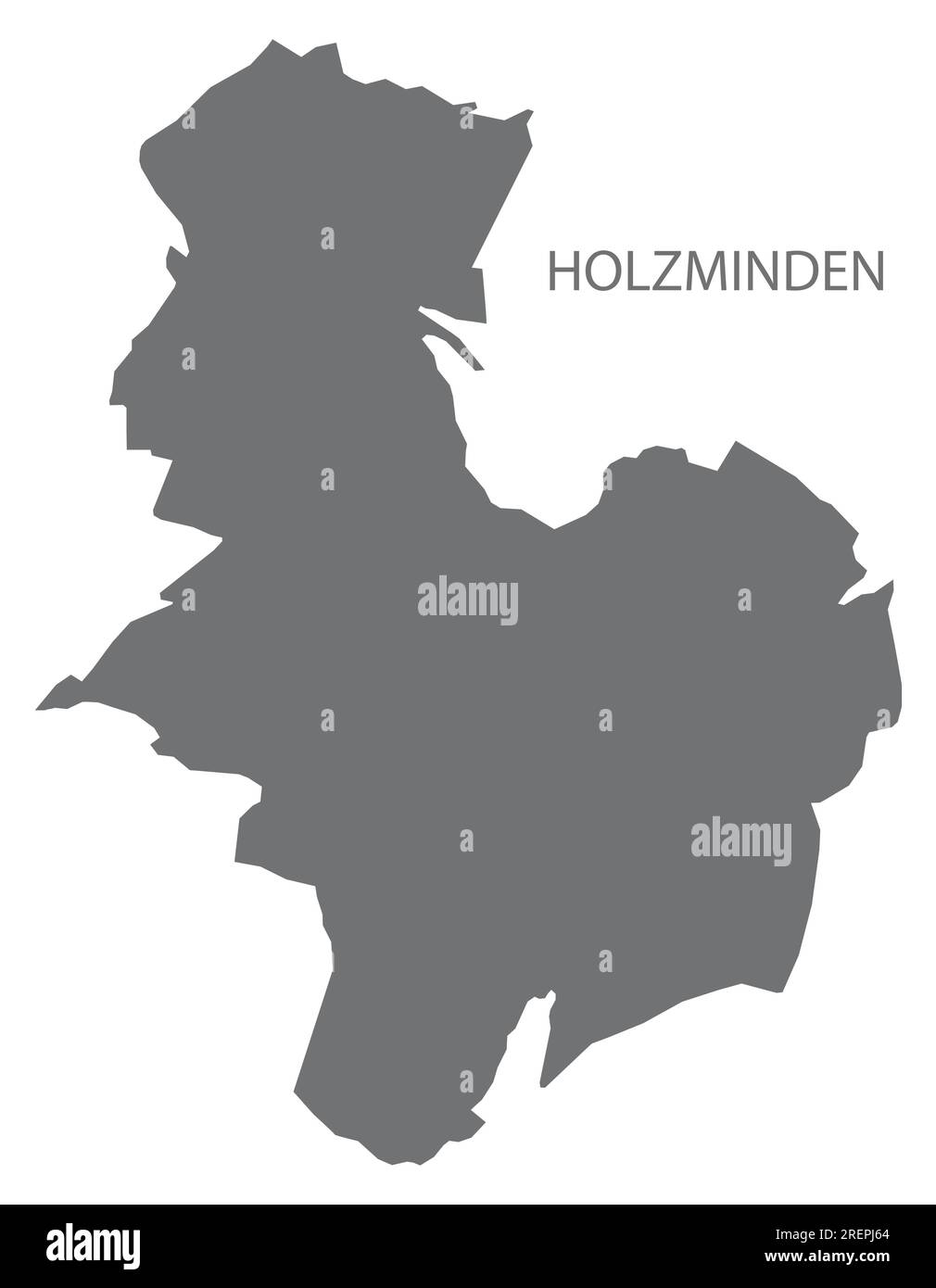 Holzminden German city map grey illustration silhouette shape Stock ...