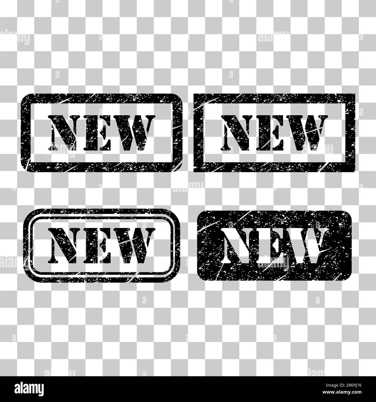 Set of New stamp symbol, label sticker sign button, text banner vector ...