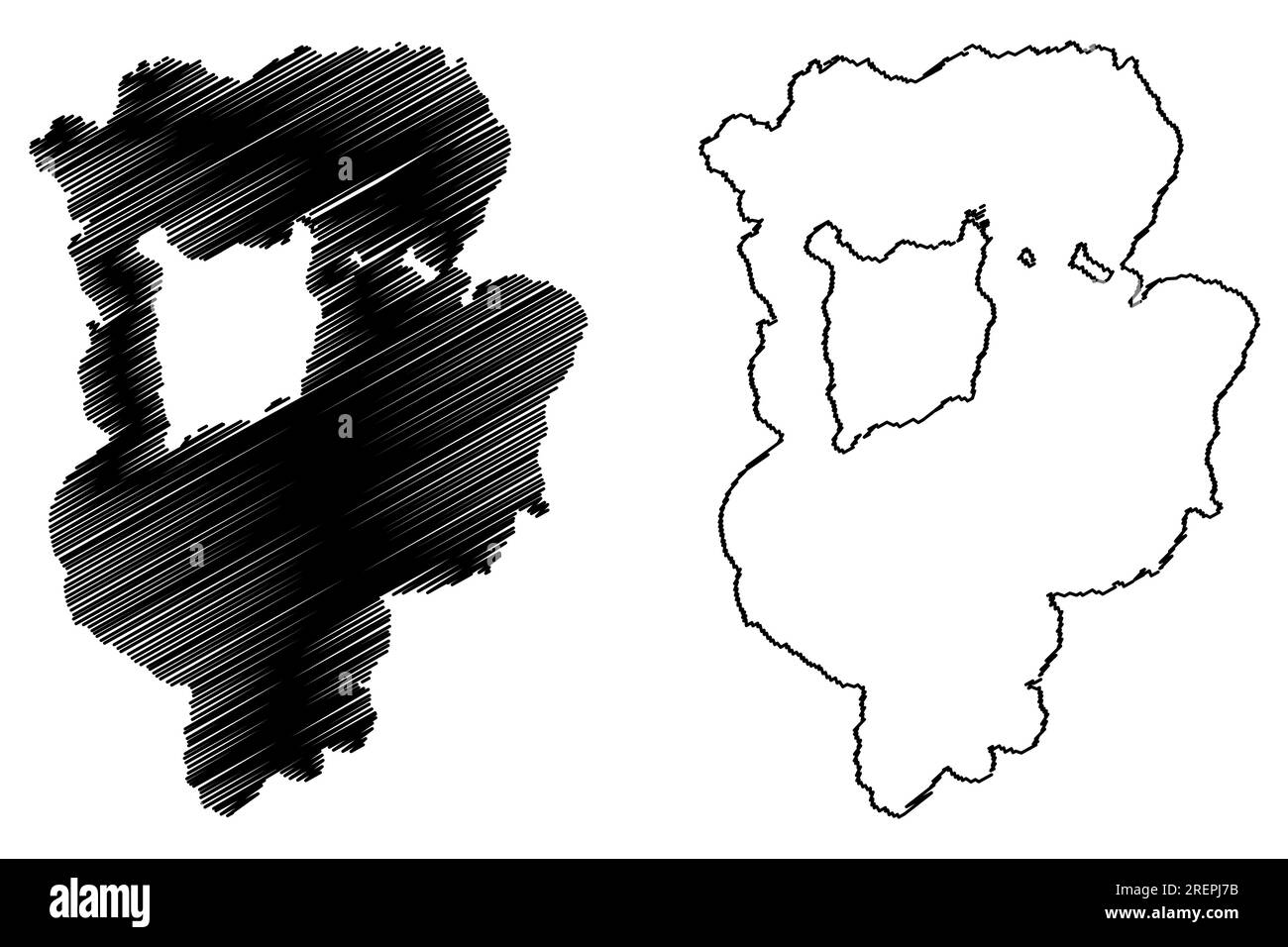 Lake Taal (Republic of the Philippines) map vector illustration ...