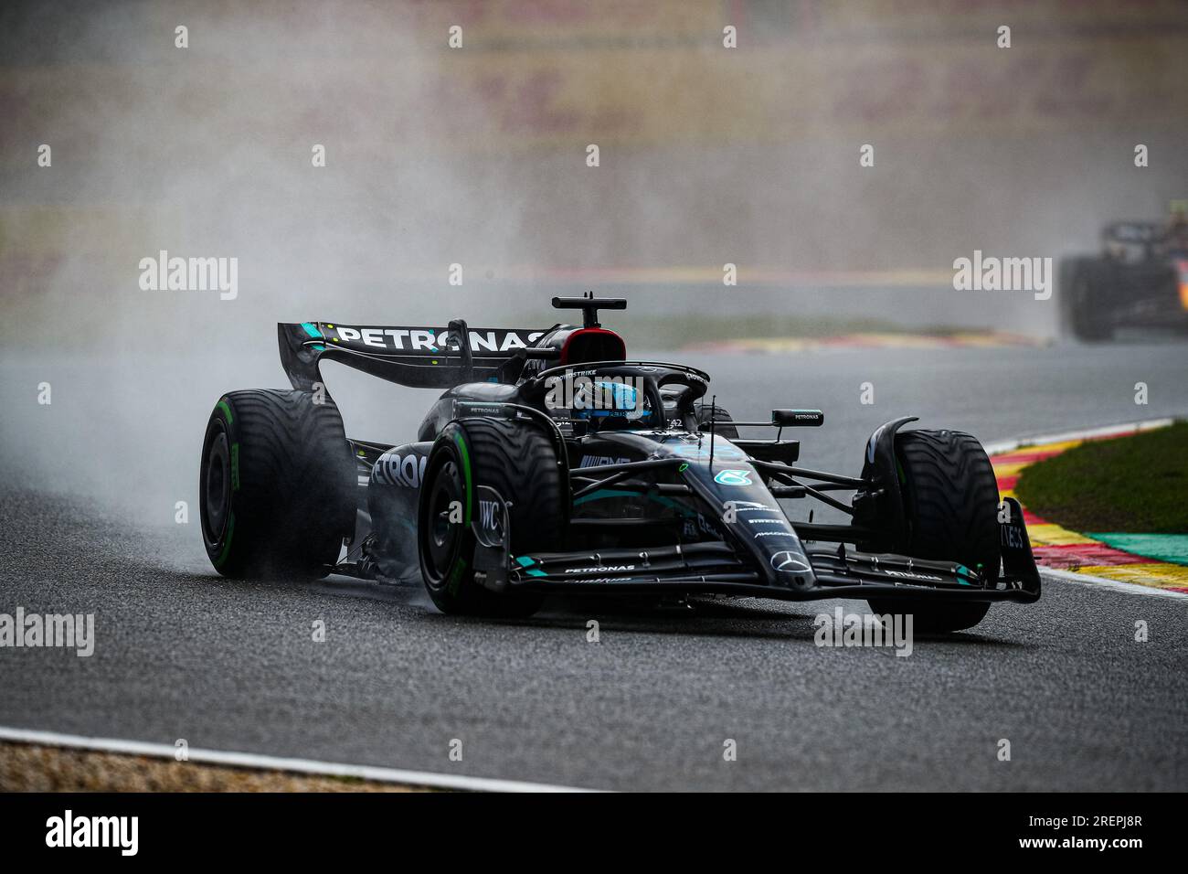 #63 George Russell, (GRB) AMG Mercedes Ineos during the Belgian GP, Spa ...