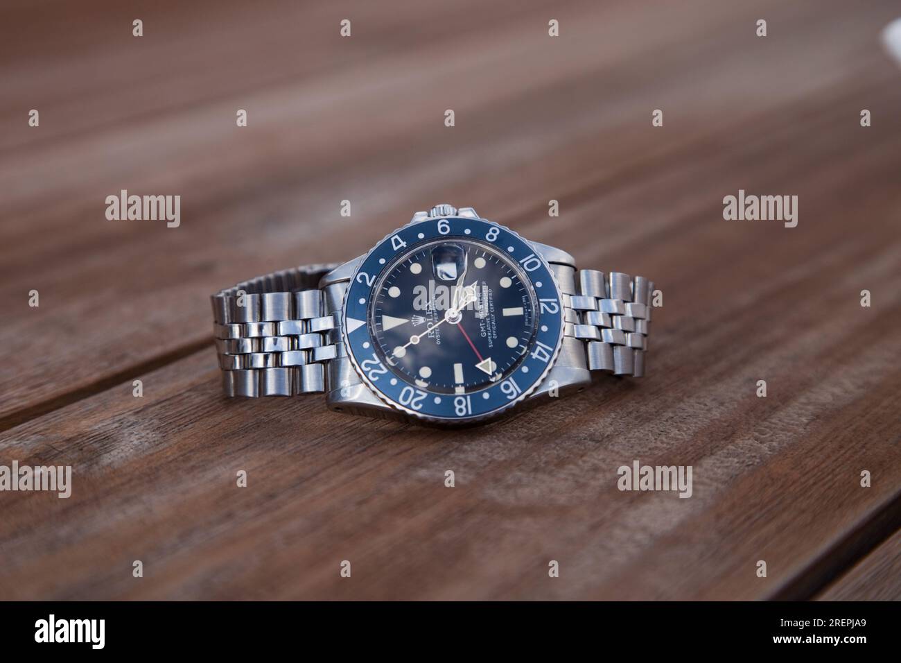 Vintage Rolex GMT-Master 1675 with various bezels Stock Photo - Alamy